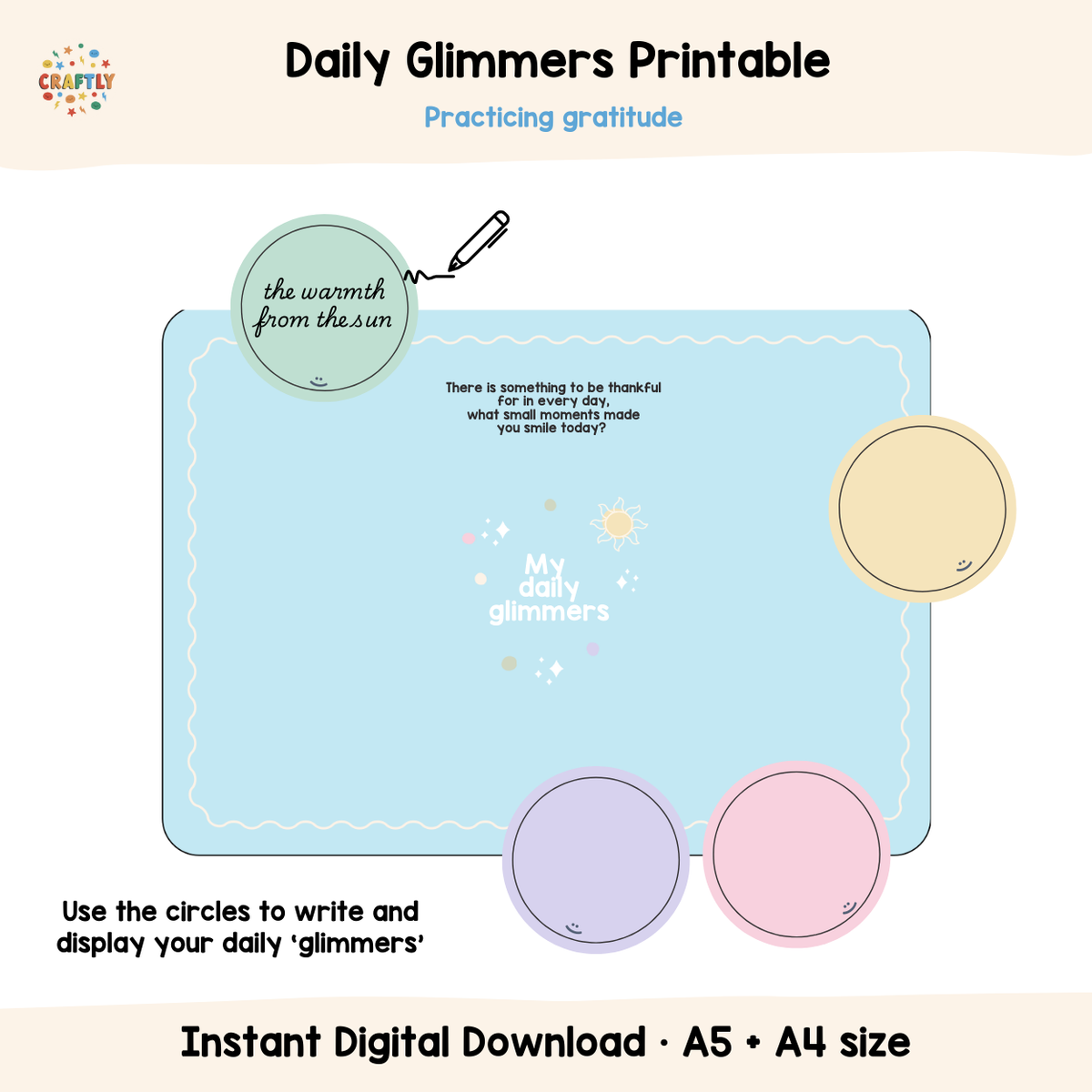 PRINTABLE Daily Glimmers Activity – Craftly Ltd