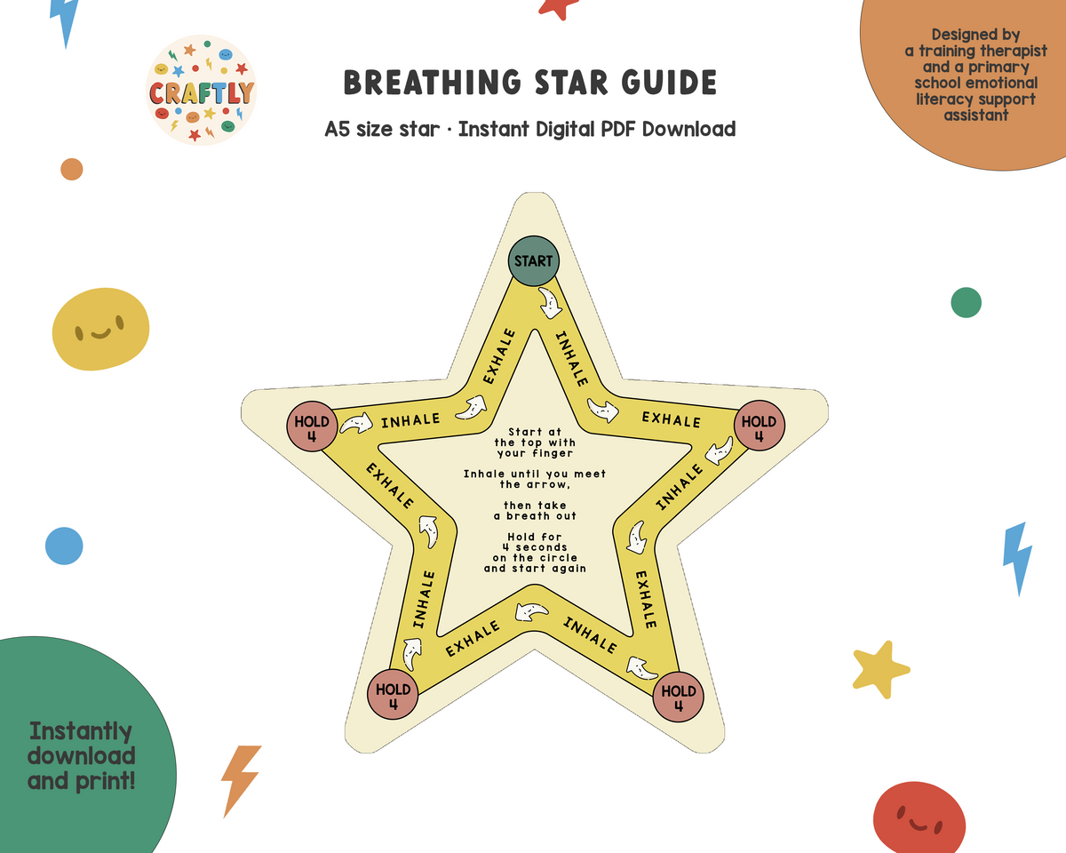 PRINTABLE Mindful Breathing Star – Craftly Ltd