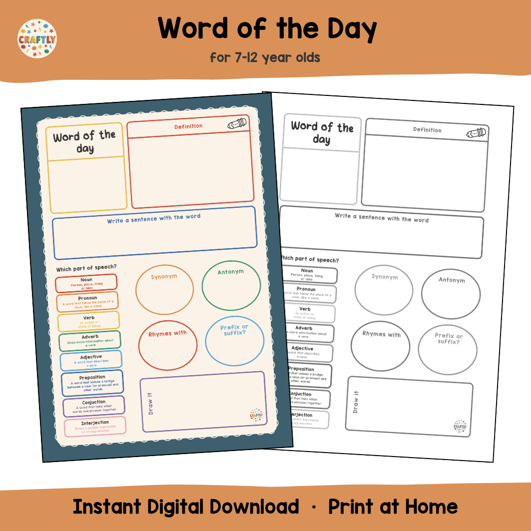 PRINTABLE Word of the Day (KS2) – Craftly Ltd