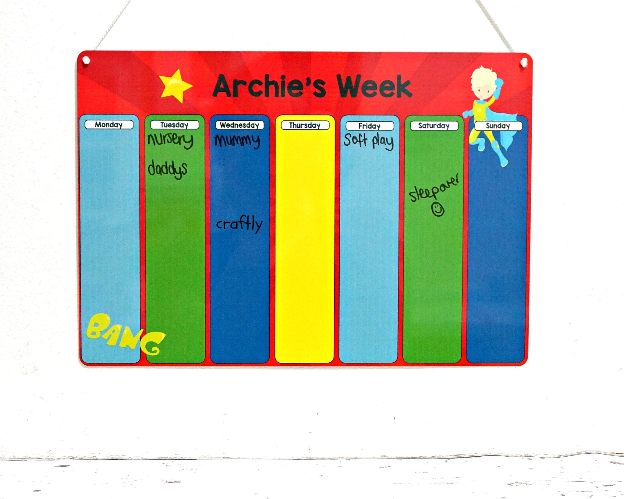 Superhero Whiteboard Weekly Planner Craftly Ltd superhero-whiteboard-weekly-planner-craftly-ltd