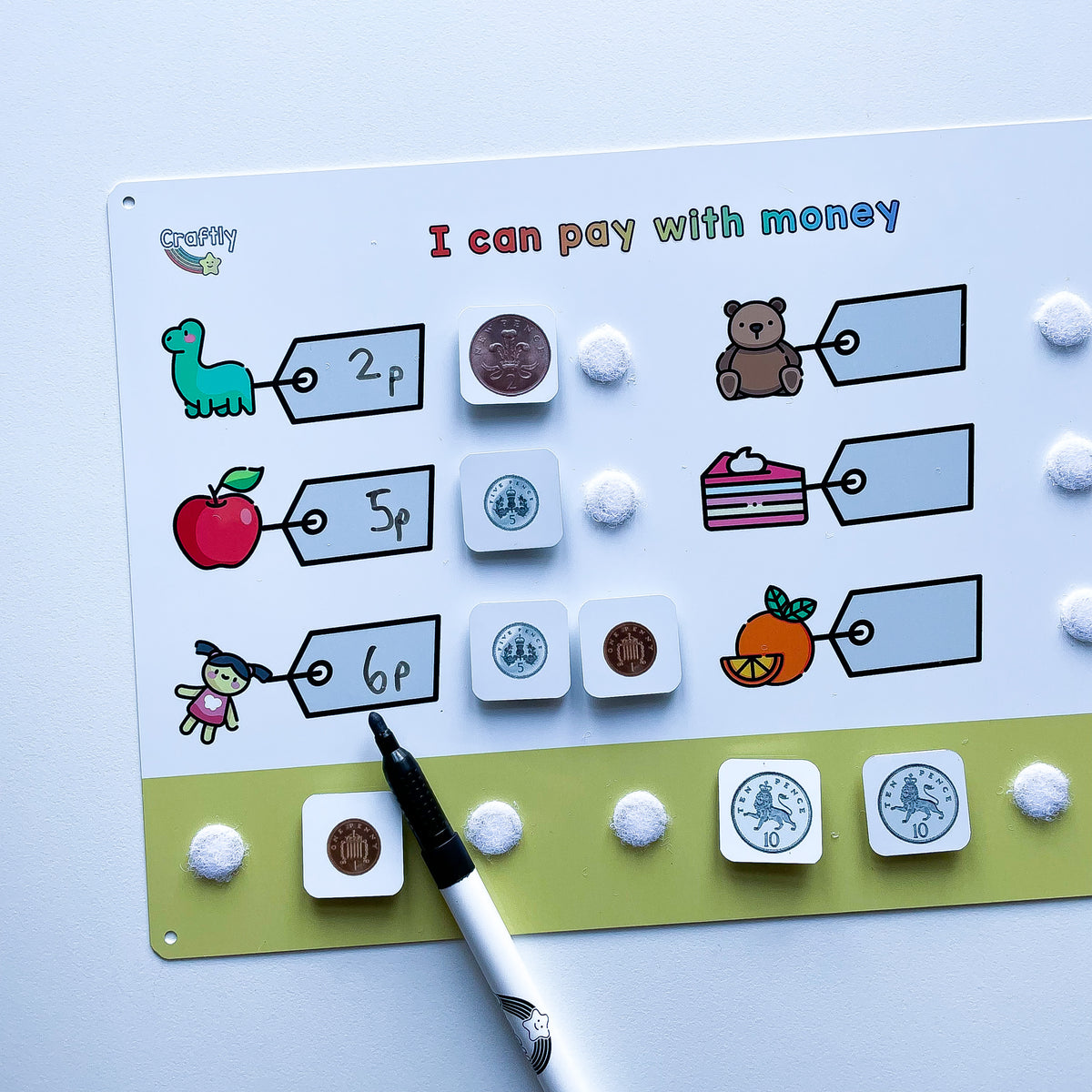 Matching Money Whiteboard – Craftly Ltd