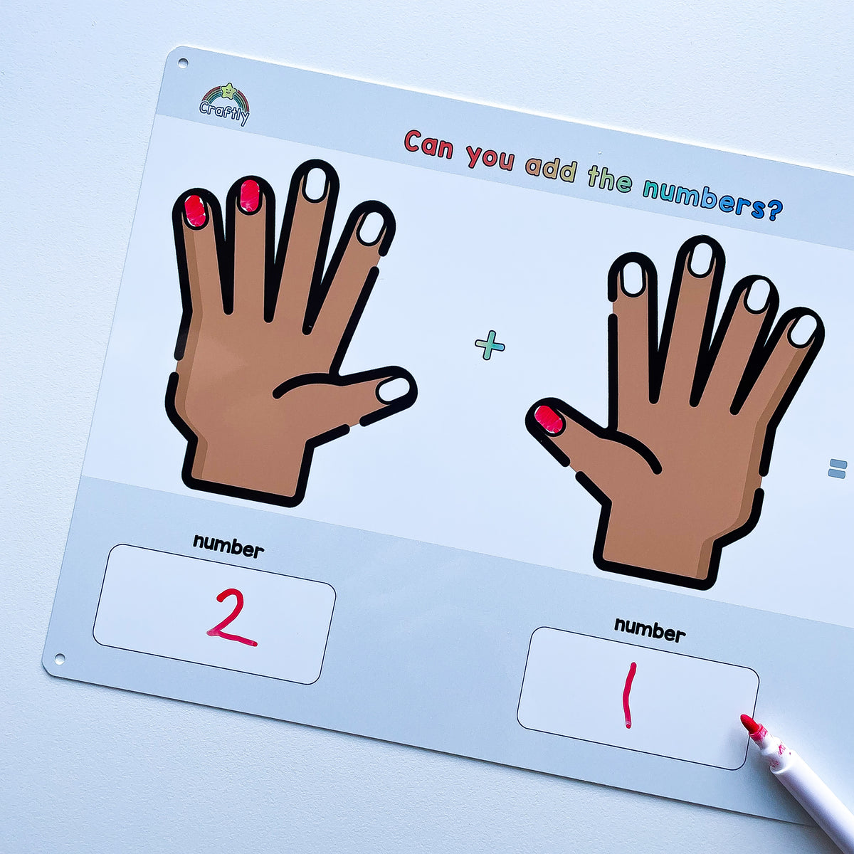 Learning to Count Fingers Whiteboard – Craftly Ltd