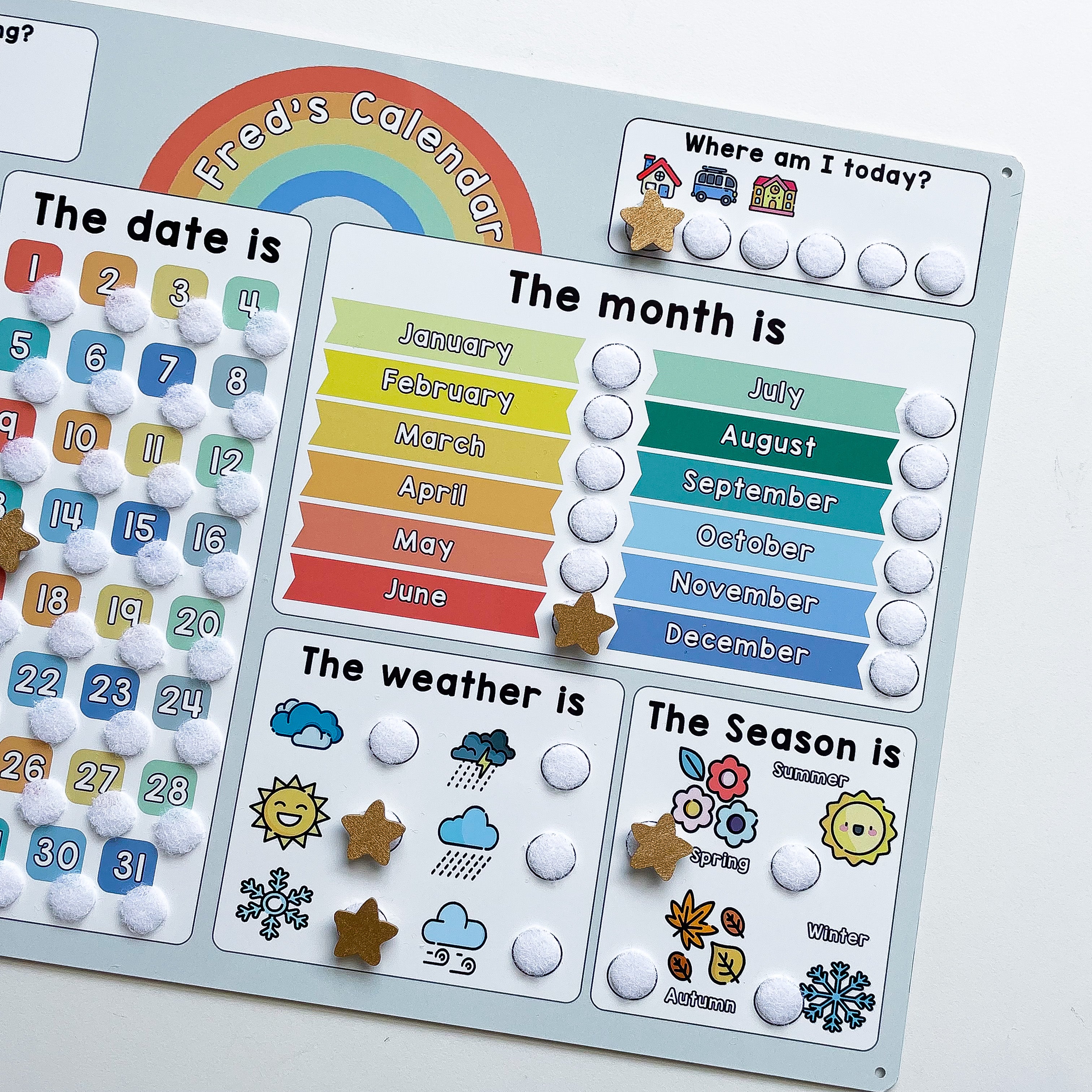 Children's Muted Rainbow Calendar – Craftly Ltd