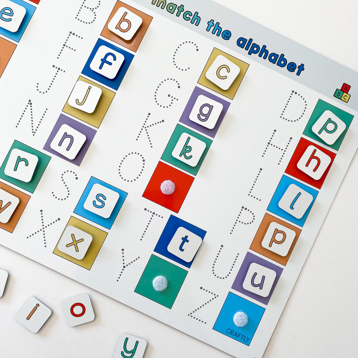 Alphabet Matching Letters Activity Whiteboard – Craftly Ltd