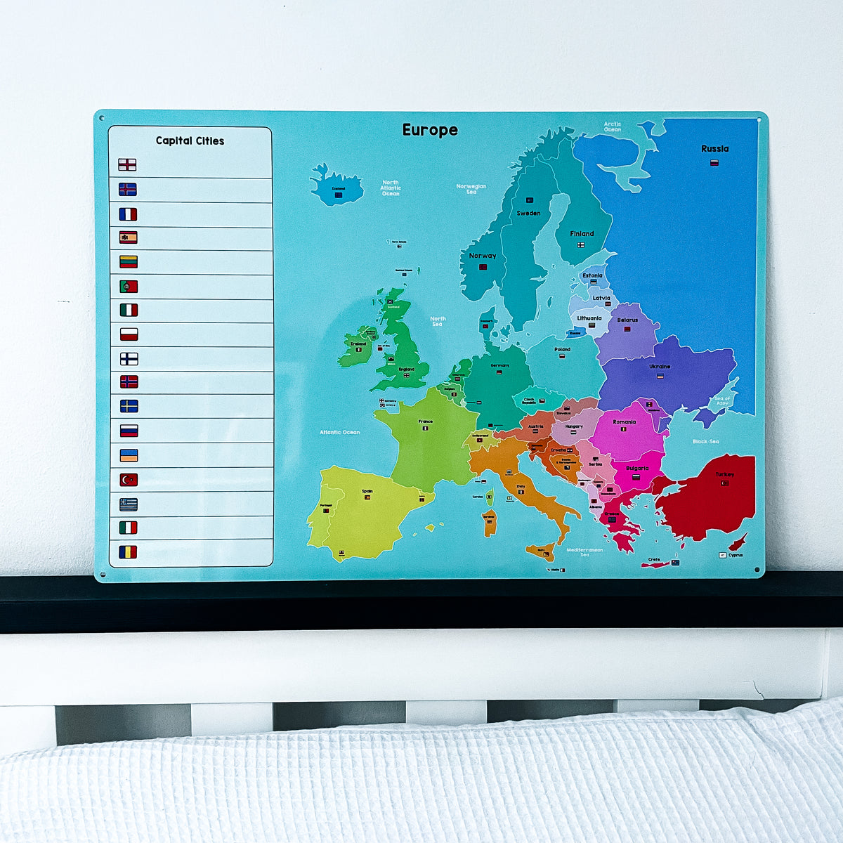 Europe Map Aluminium Whiteboard – Craftly Ltd