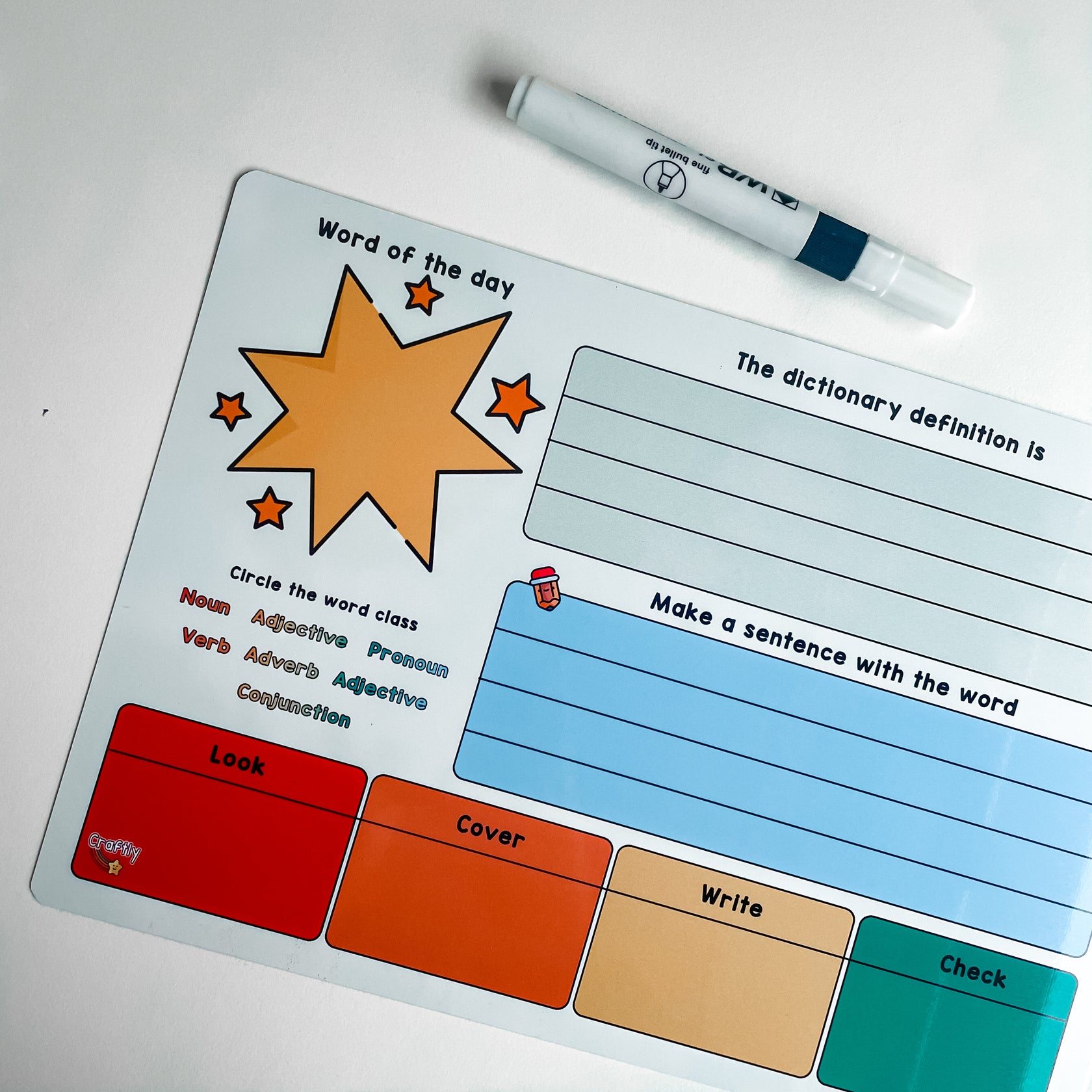 Spellings and Word Practise KS2 Whiteboard – Craftly Ltd