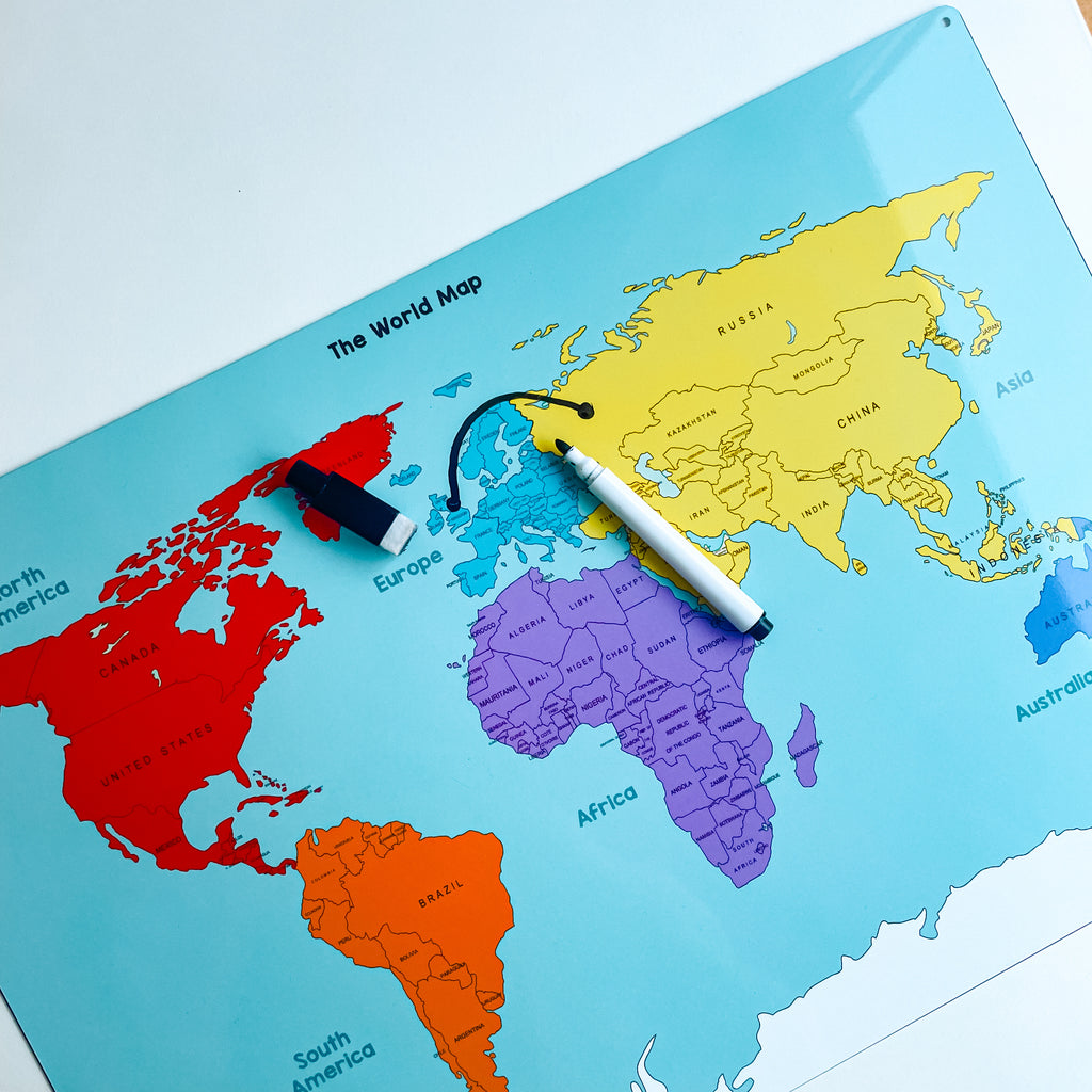 The World Map Aluminium Whiteboard – Craftly Ltd