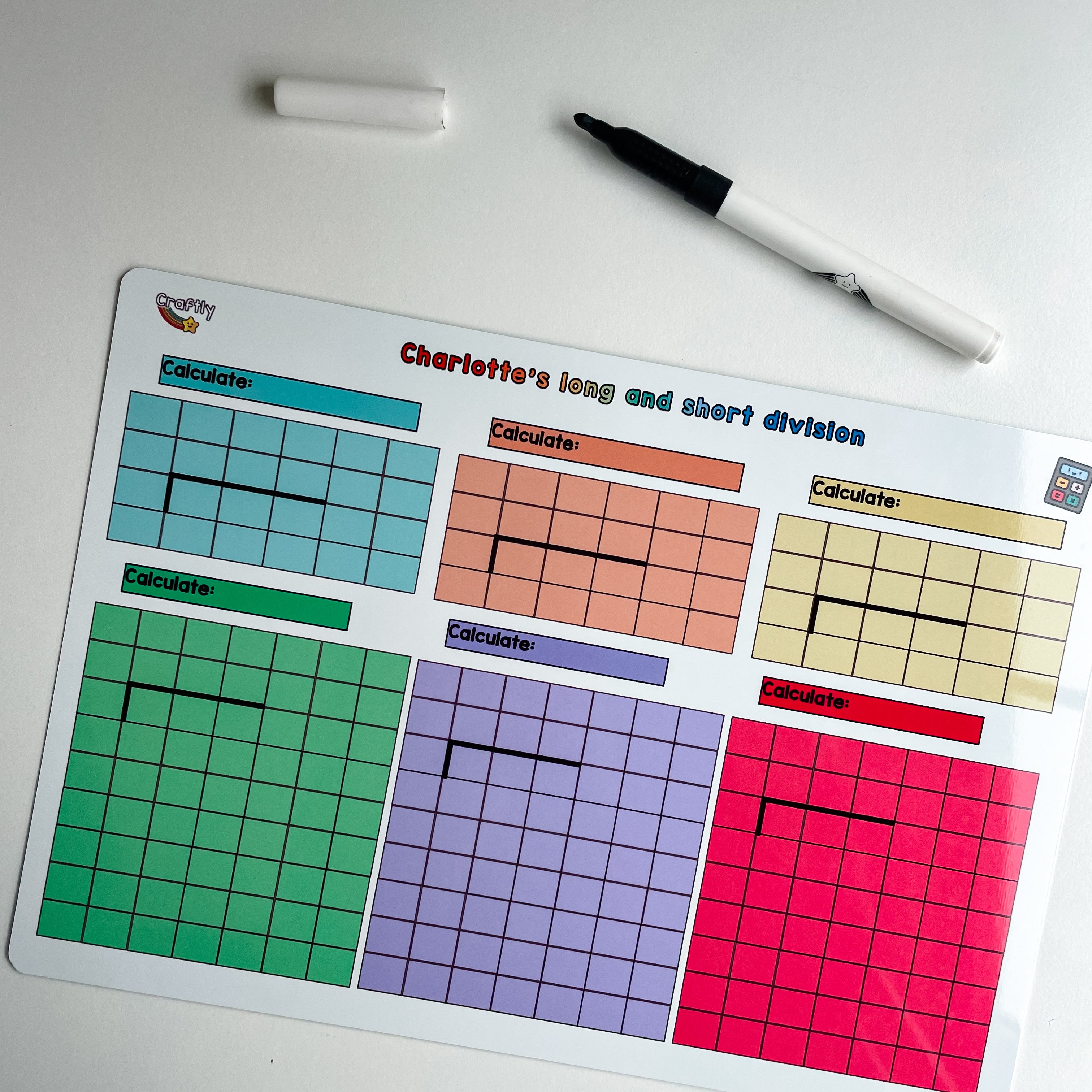 Long and Short Division Whiteboard – Craftly Ltd