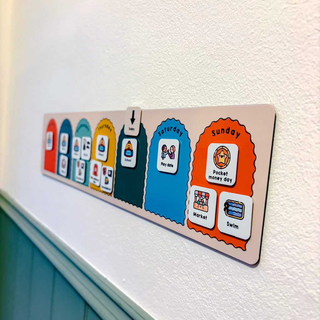 Magnetic Weekly Visual Planner for Children | Visual Routine Support ...