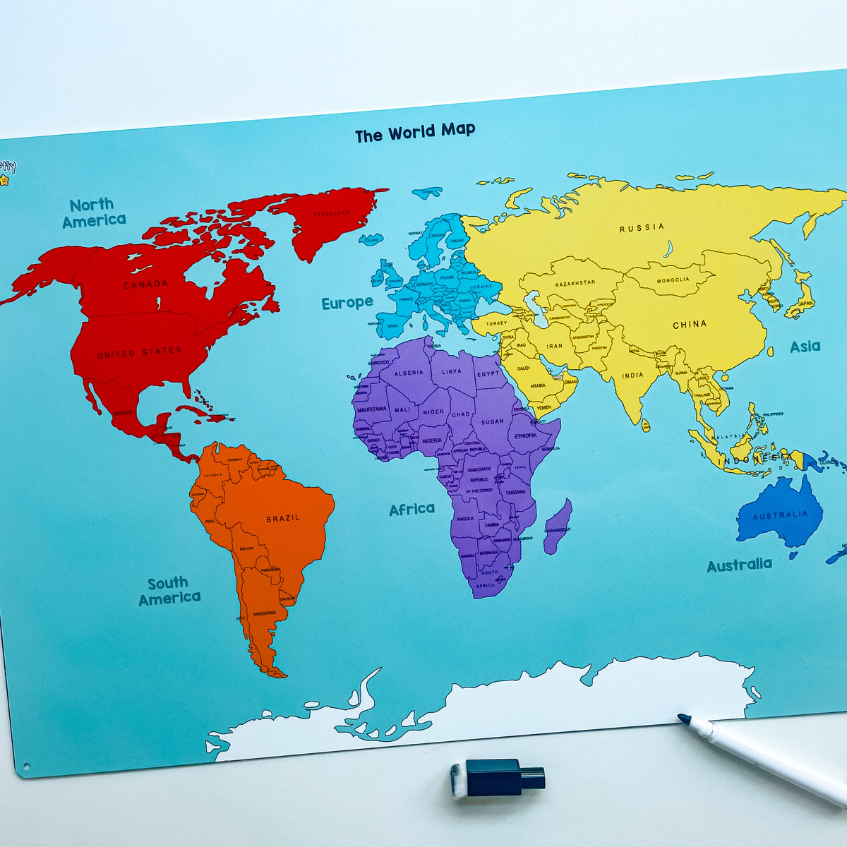 The World Map Aluminium Whiteboard – Craftly Ltd