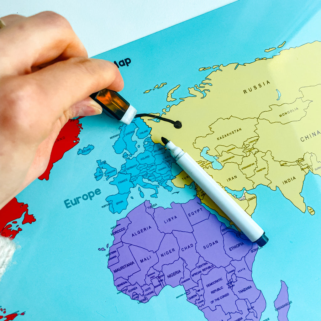 The World Map Aluminium Whiteboard – Craftly Ltd