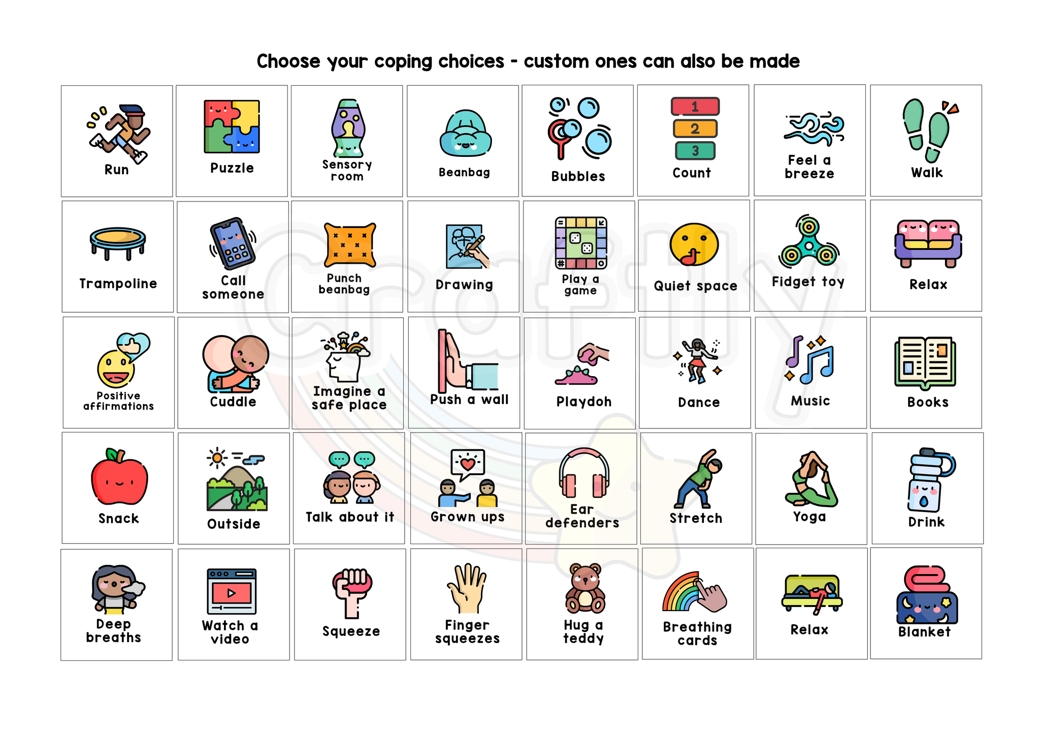 Mini Emotions & Coping Choices Board – Craftly Ltd