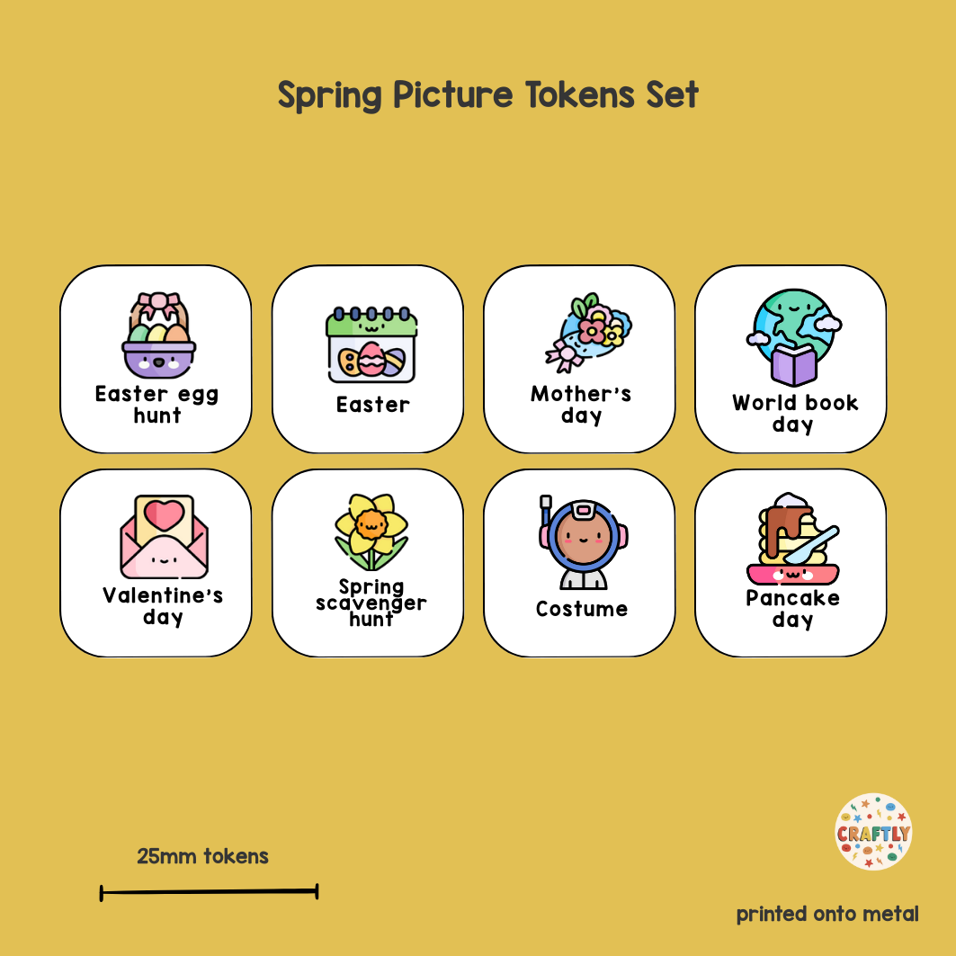 Spring Picture Tokens Set – Craftly Ltd