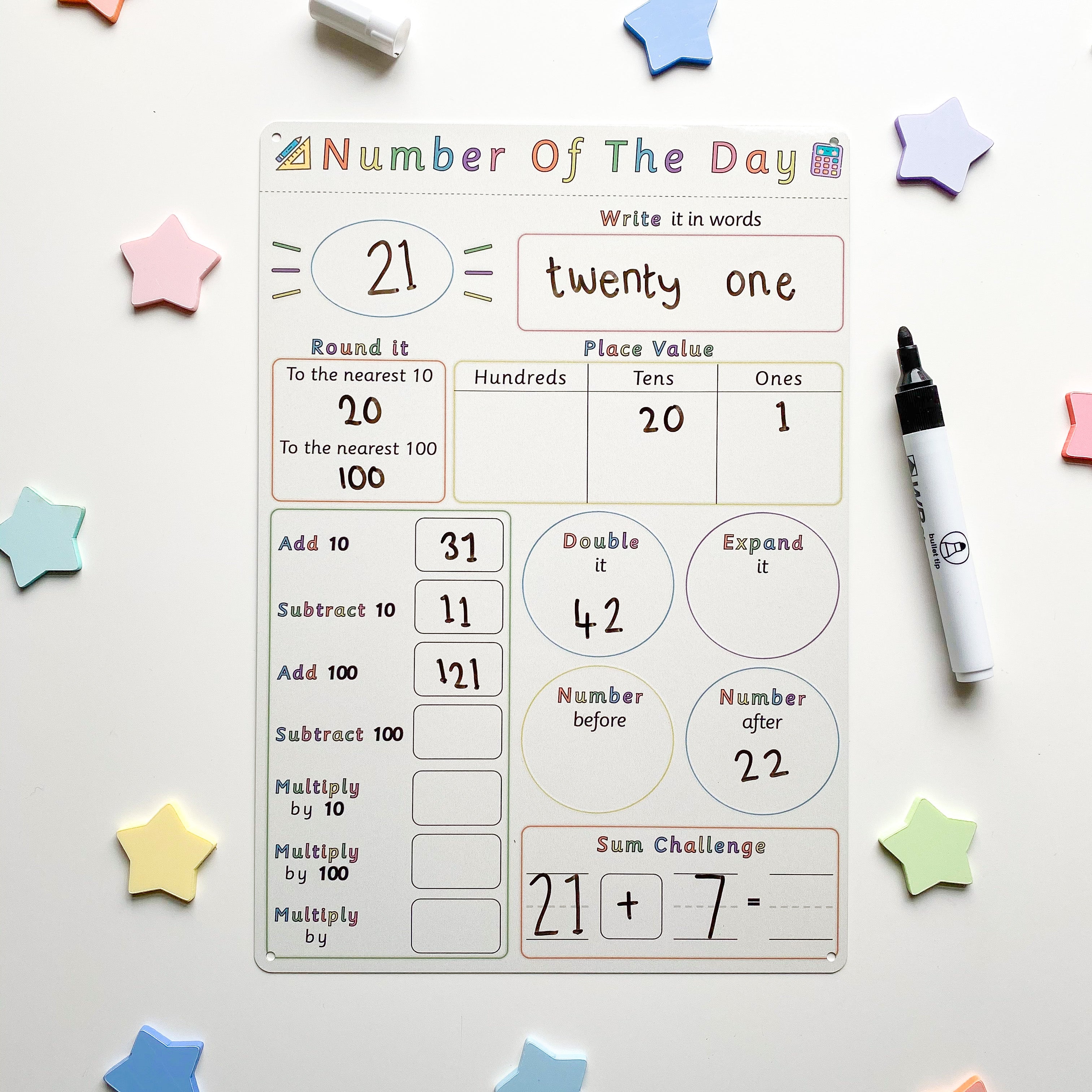 Number of The Day Whiteboard (Years 3 +) – Craftly Ltd