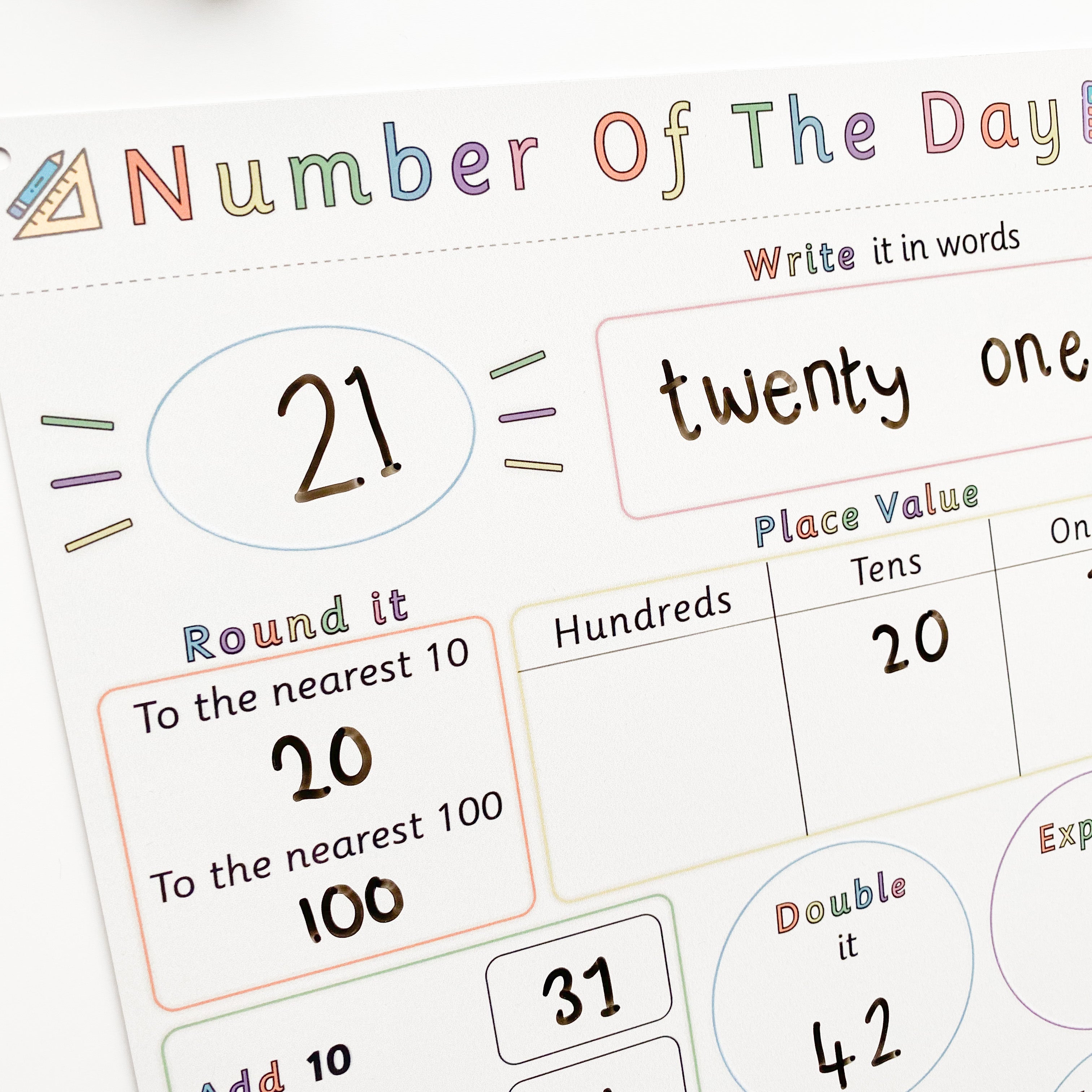 Number of The Day Whiteboard (Years 3 +) – Craftly Ltd