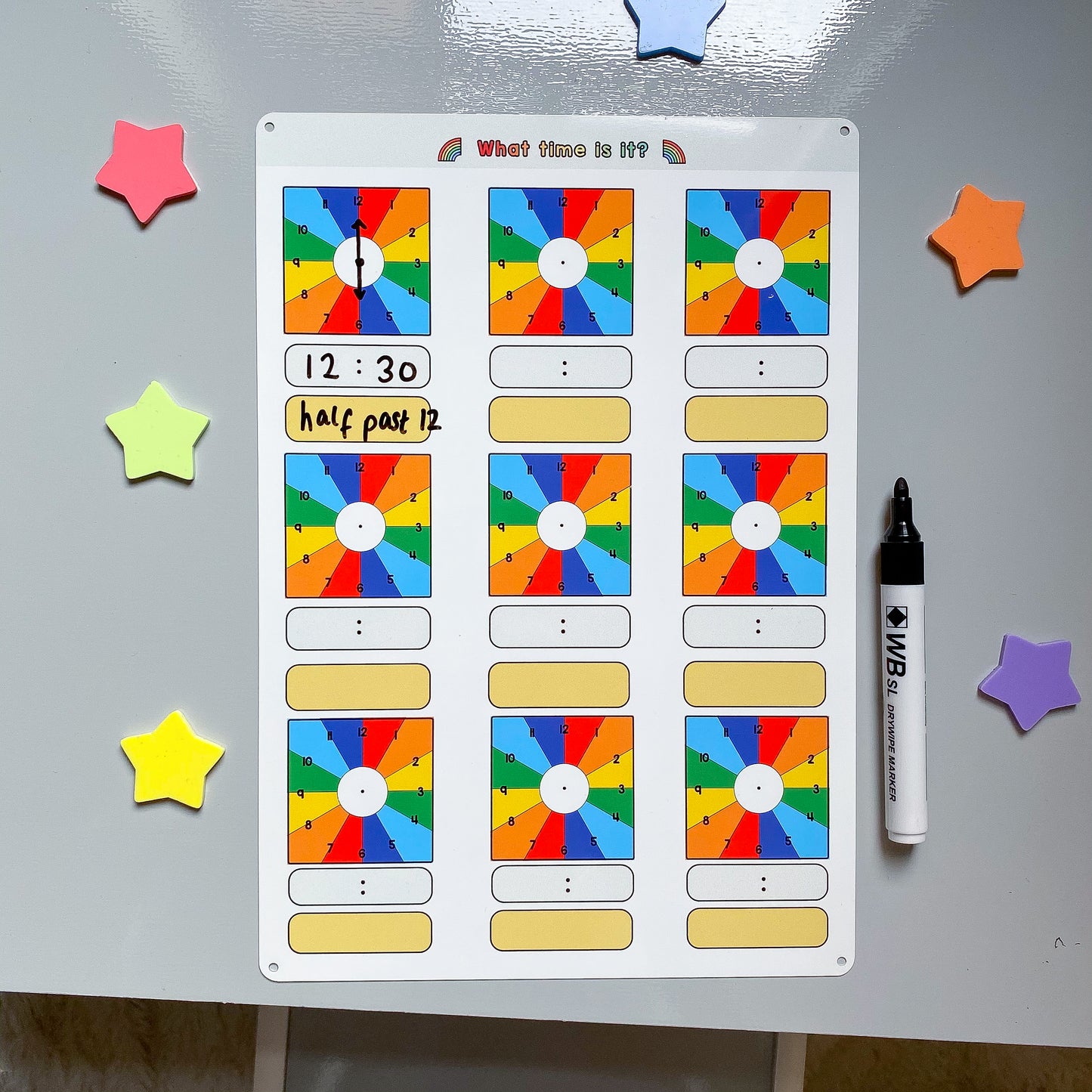 Time Practise Clocks Whiteboard – Craftly Ltd