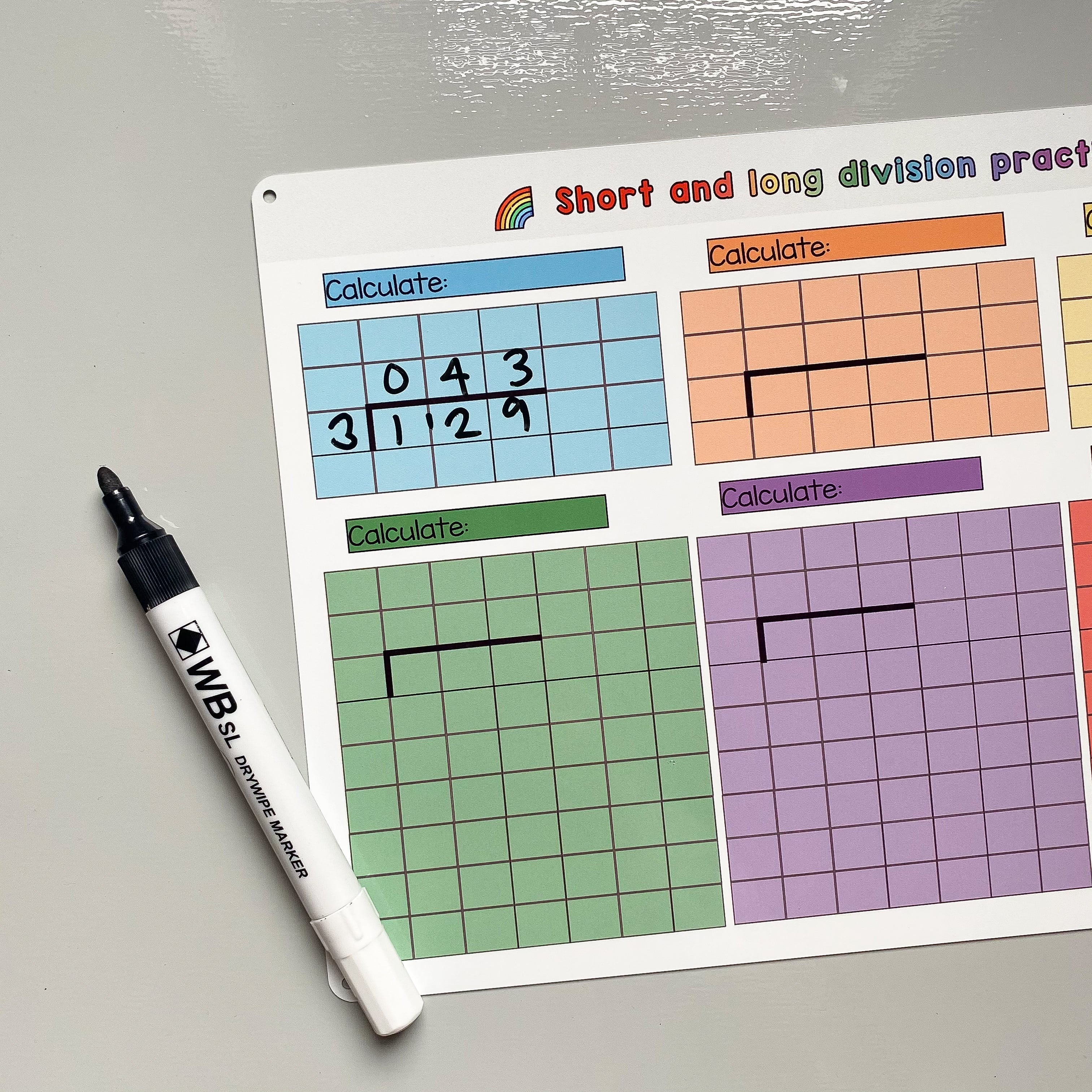 Long and Short Division Whiteboard – Craftly Ltd