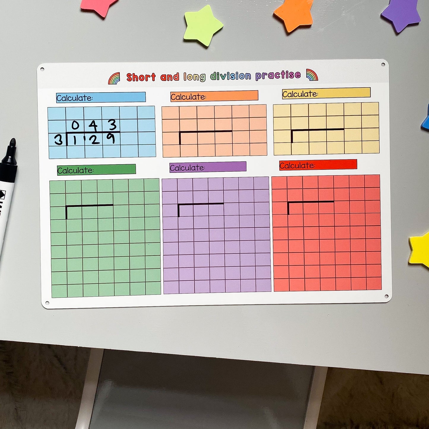 Long and Short Division Whiteboard – Craftly Ltd