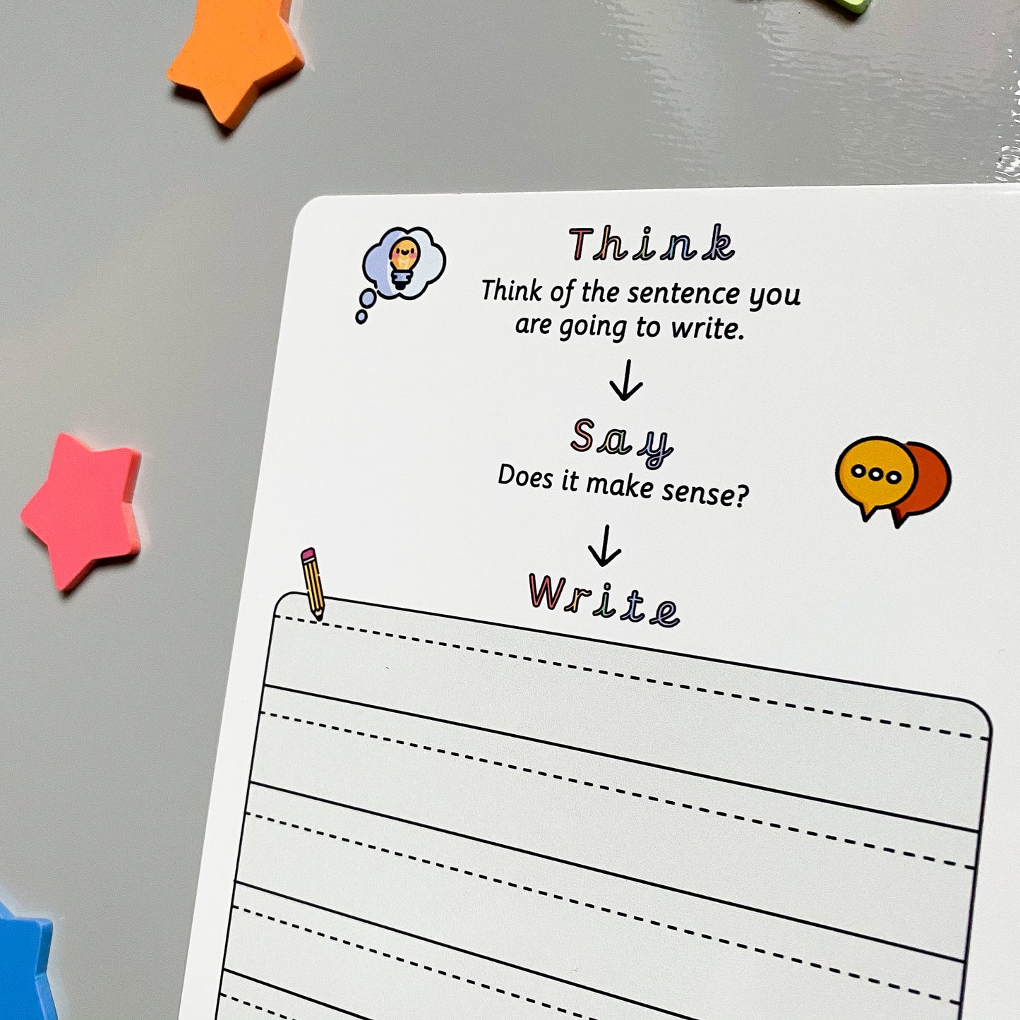 Think, say, write, read literacy board KS1 – Craftly Ltd
