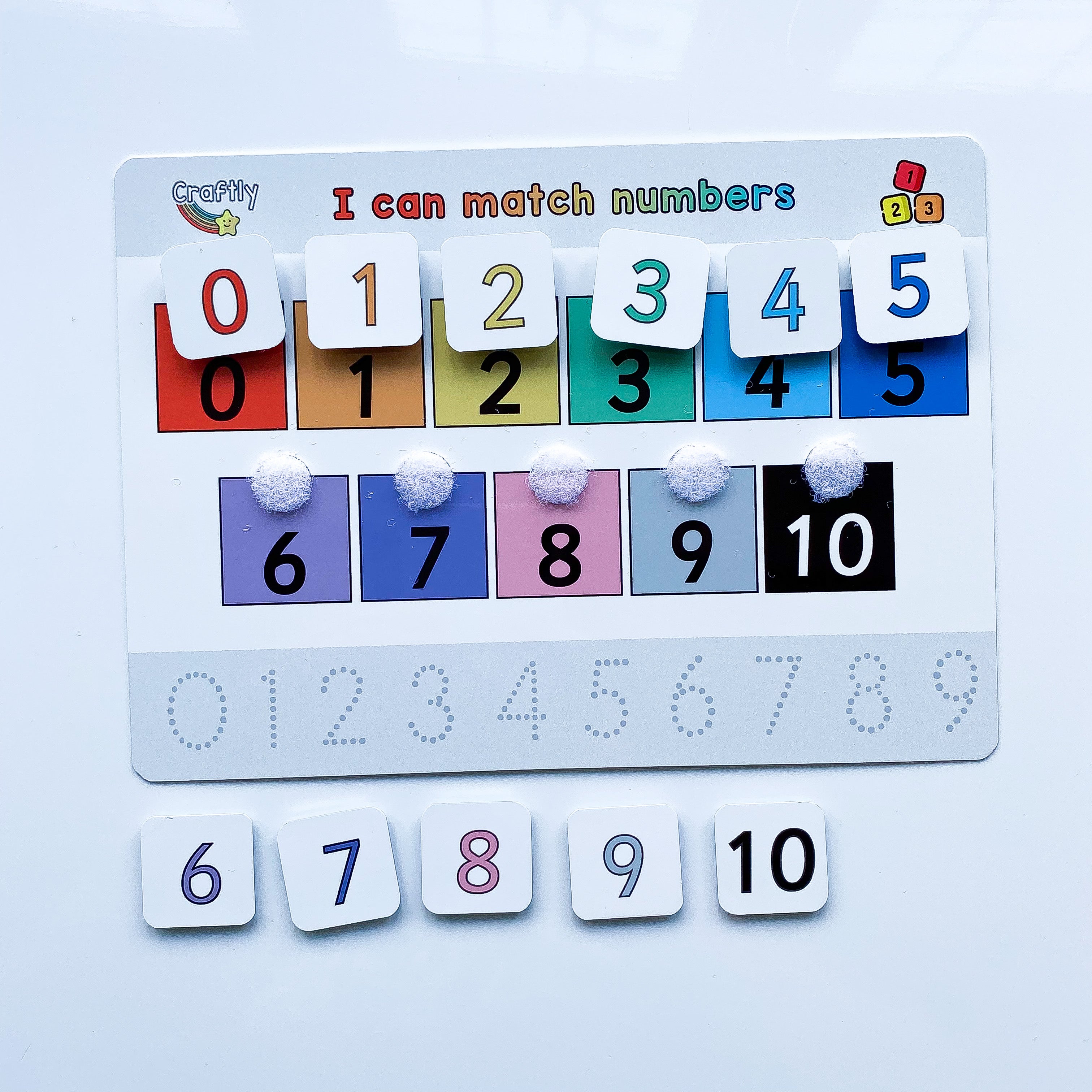 Matching Numbers to 10 Board – Craftly Ltd