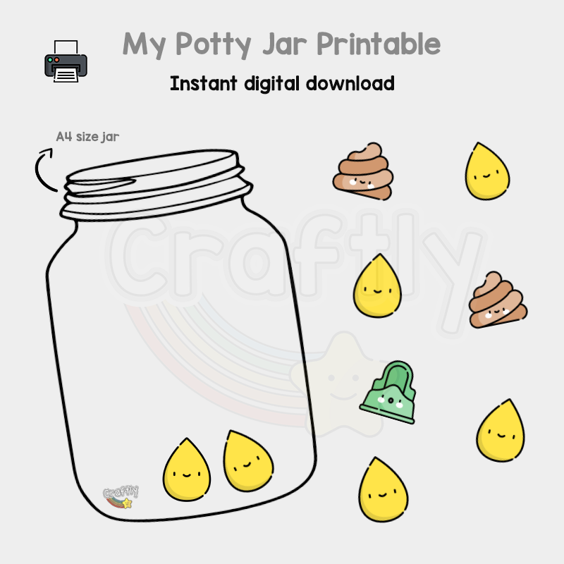 PRINTABLE Potty Training Jar – Craftly Ltd
