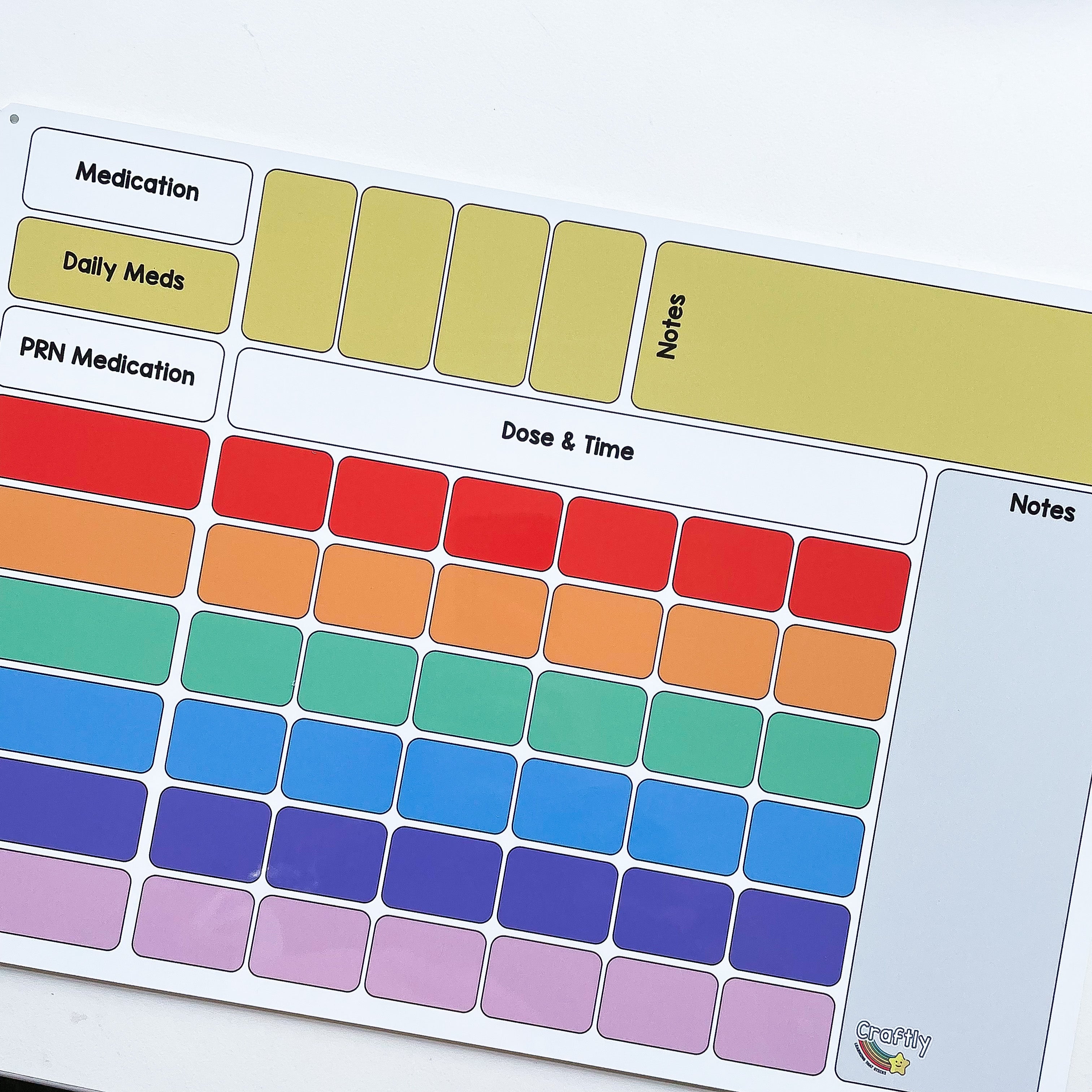 Medication Reminder Chart – Craftly Ltd