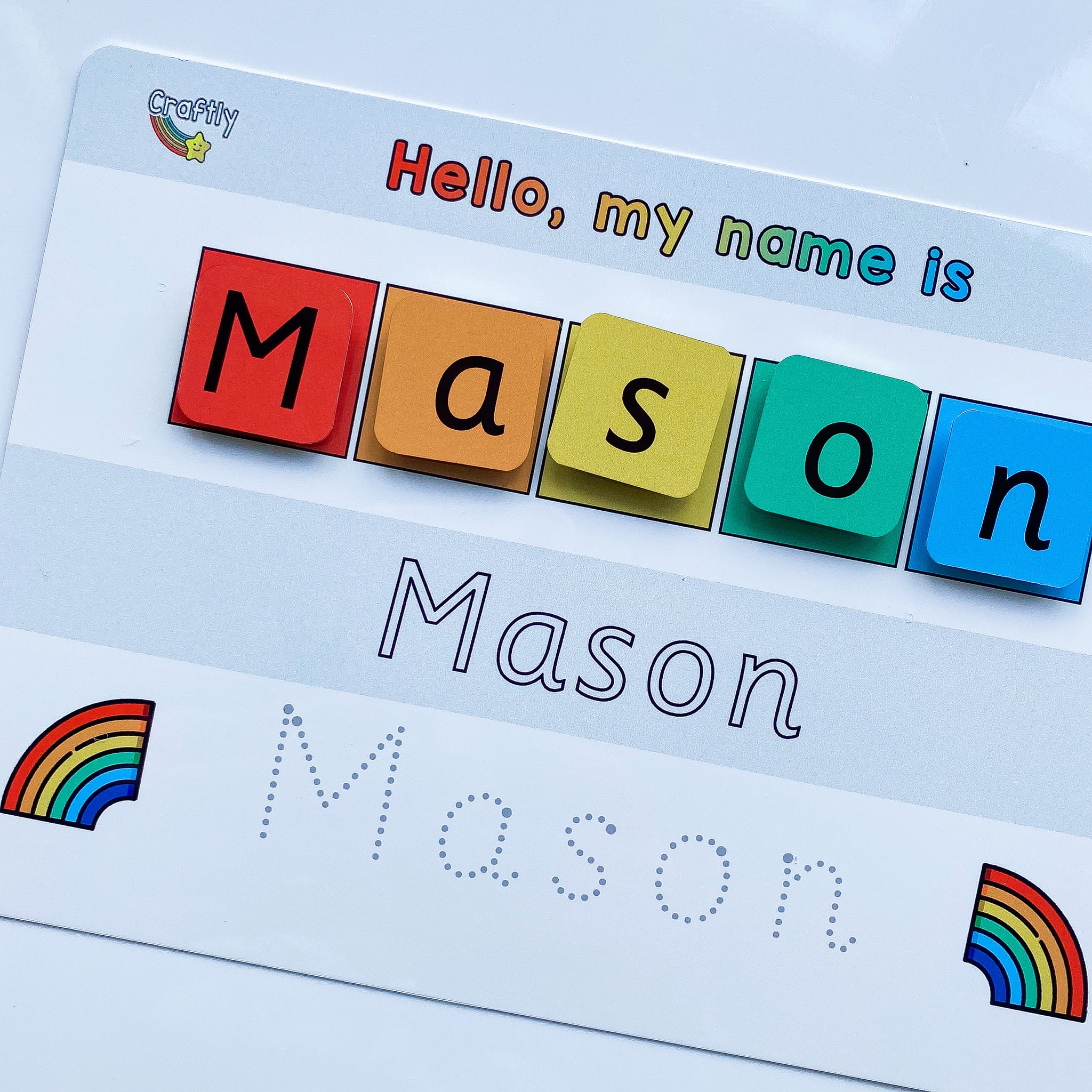 Personalised Name Matching Mat – Craftly Ltd