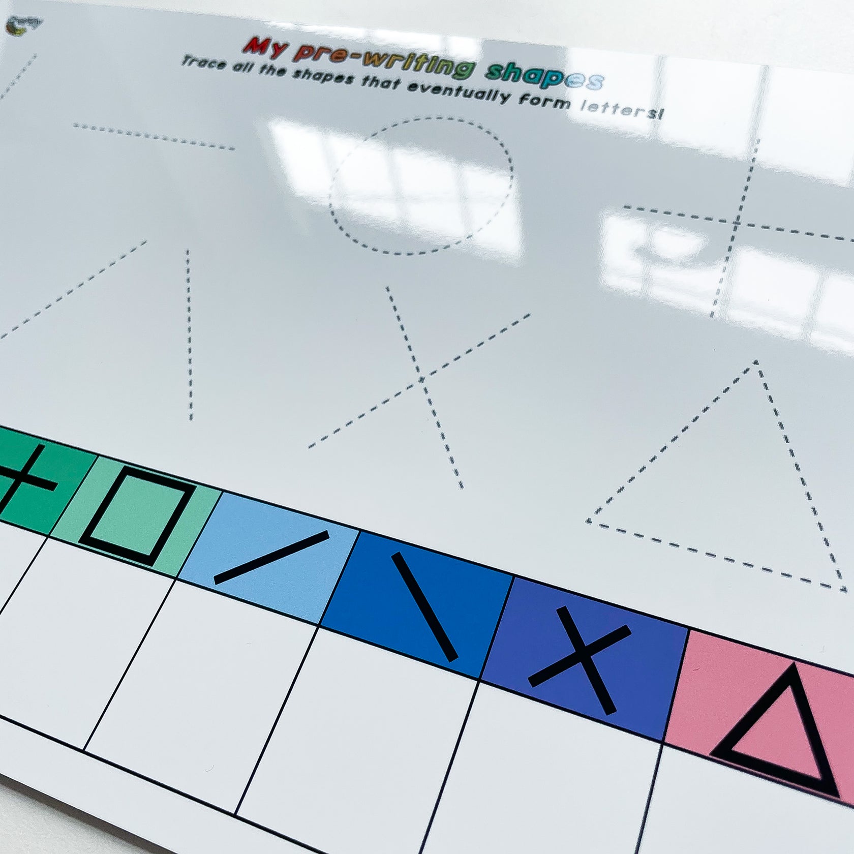 Prewriting Shapes Practice Whiteboard – Craftly Ltd