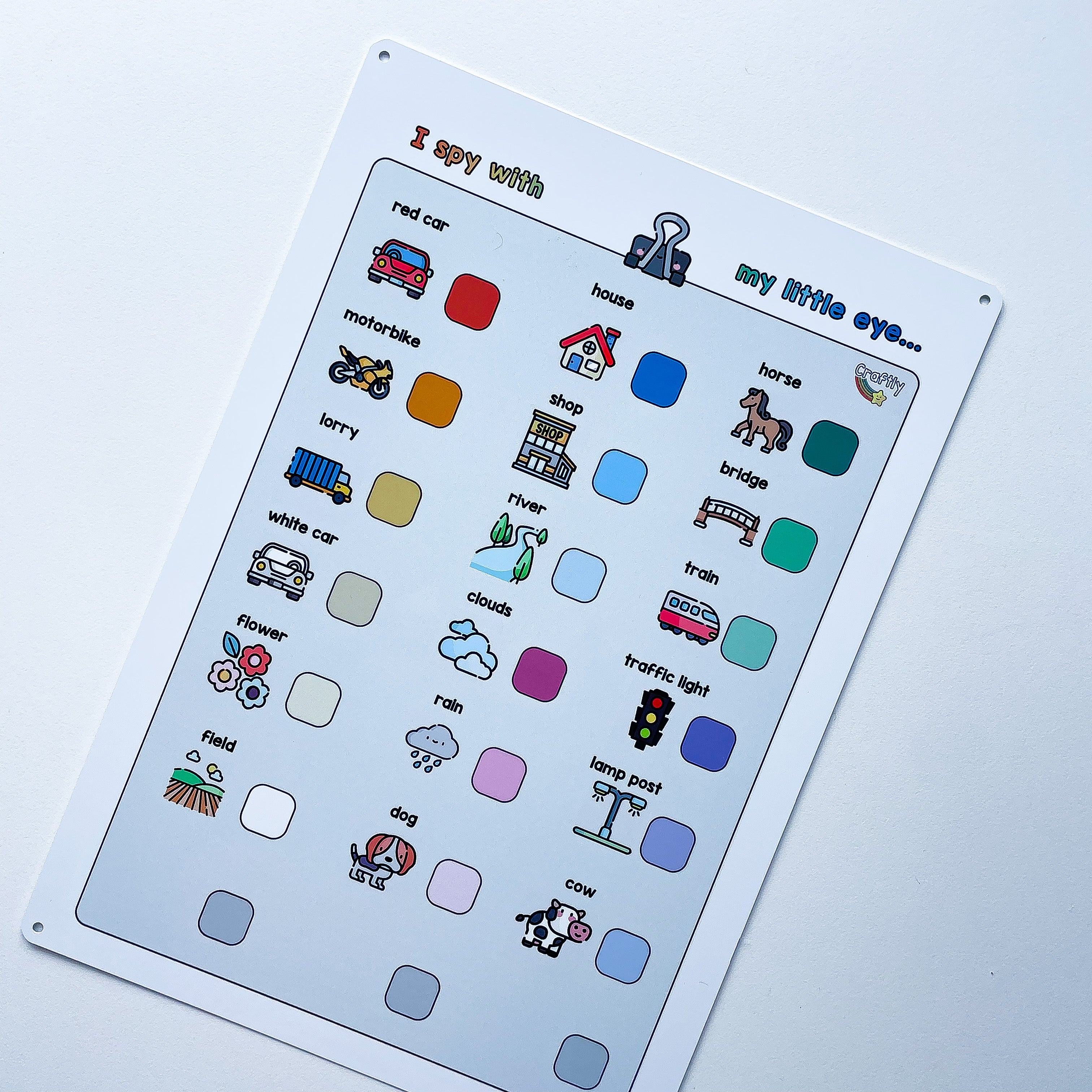 I Spy Tick List Whiteboard – Craftly Ltd