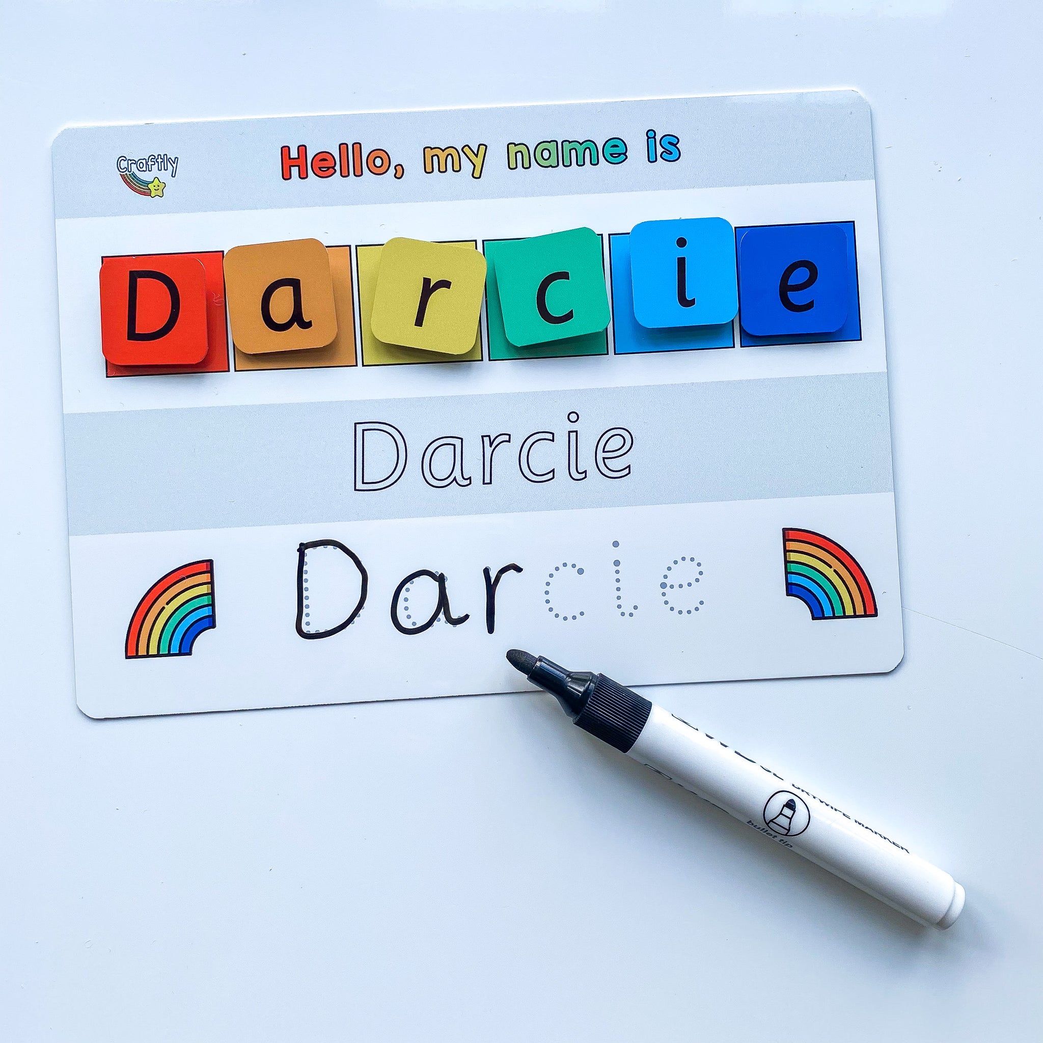 Personalised Name Matching Mat – Craftly Ltd