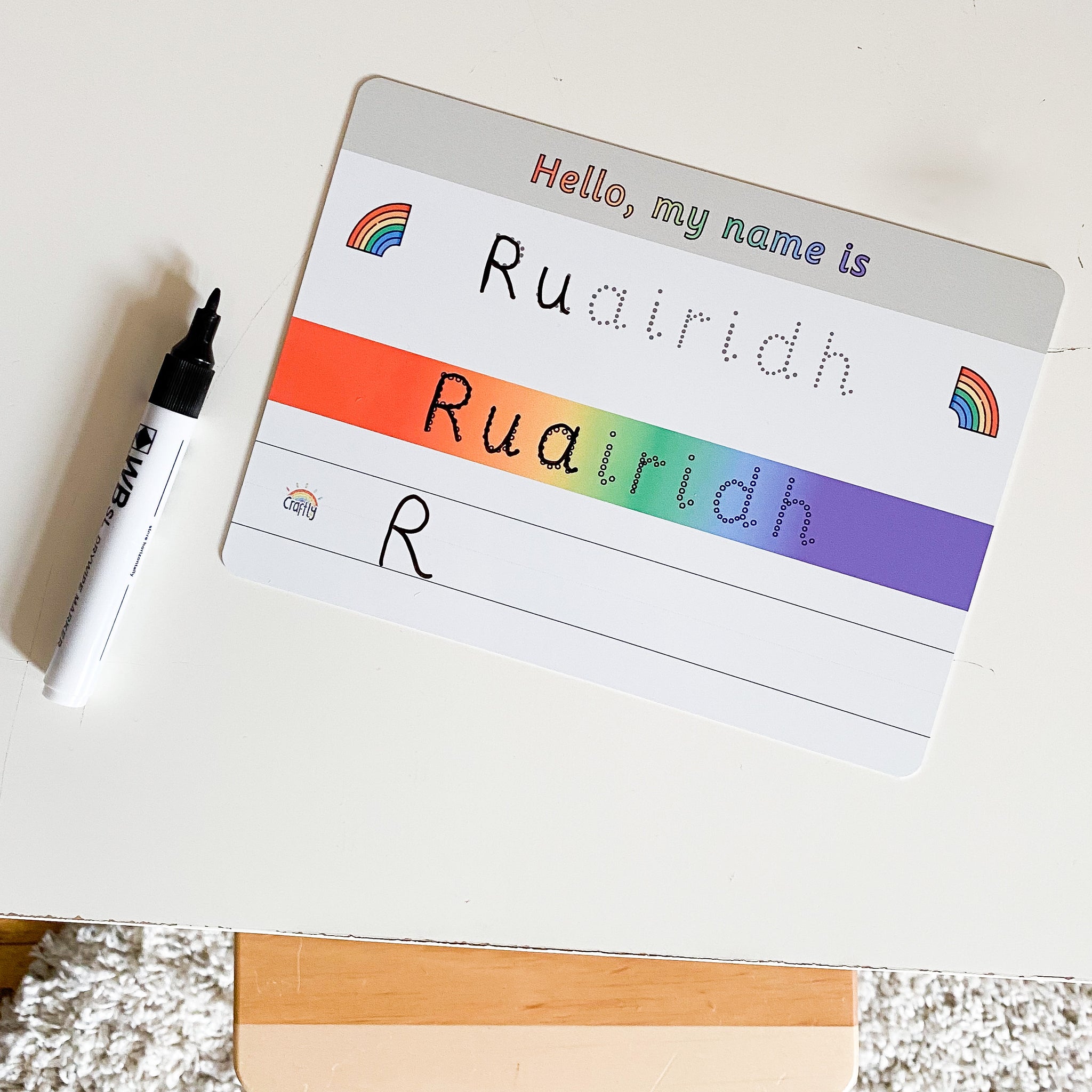 Personalised Name Matching Mat – Craftly Ltd