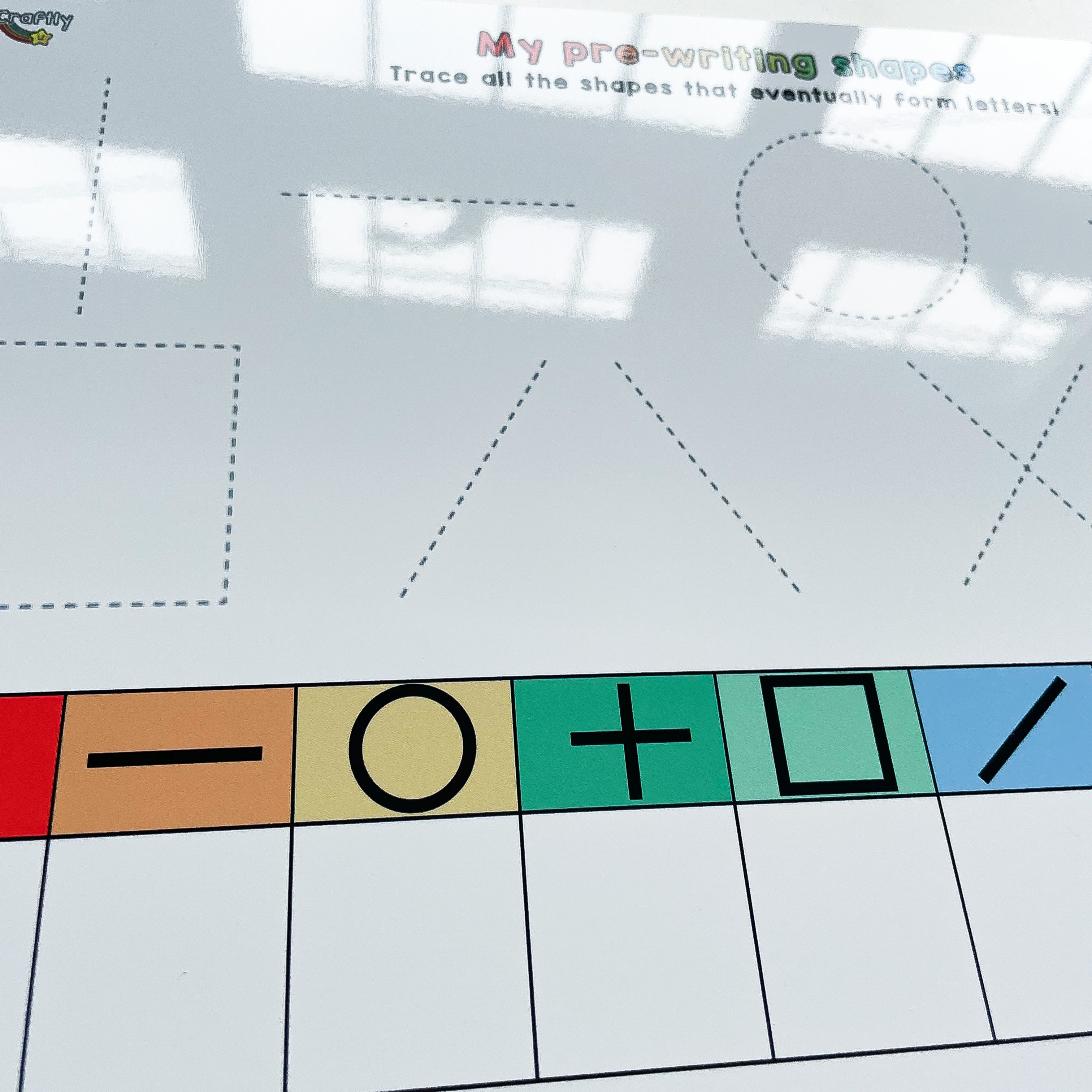 Prewriting Shapes Practice Whiteboard – Craftly Ltd