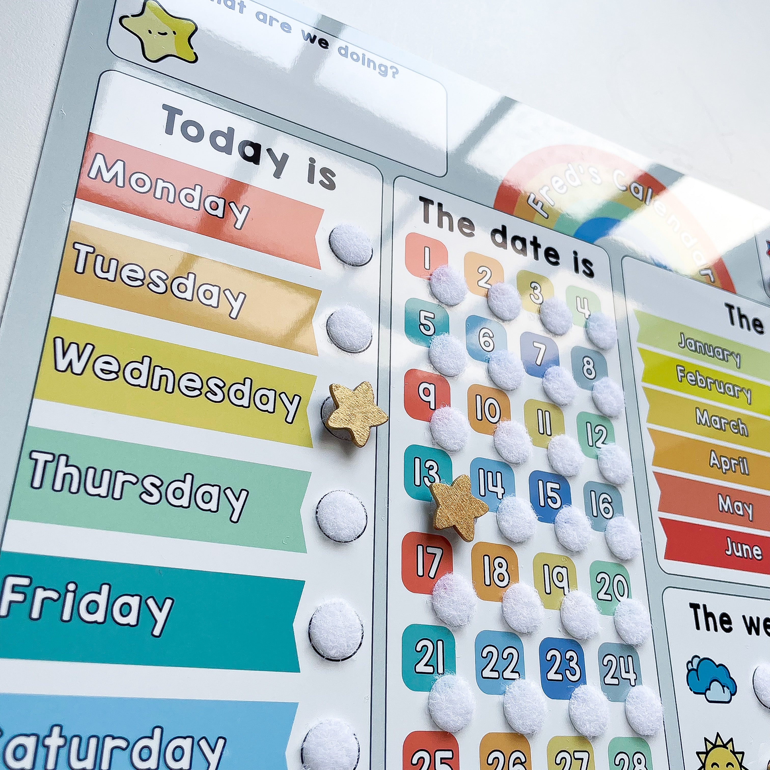 Children's Muted Rainbow Calendar – Craftly Ltd