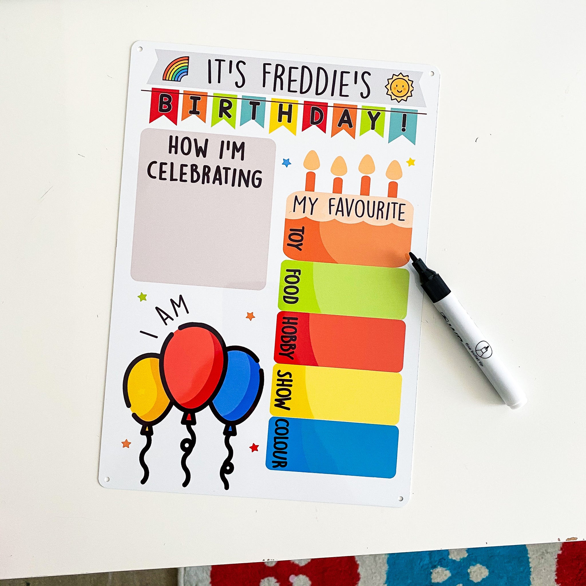 Birthday Memory Photo Whiteboard – Craftly Ltd