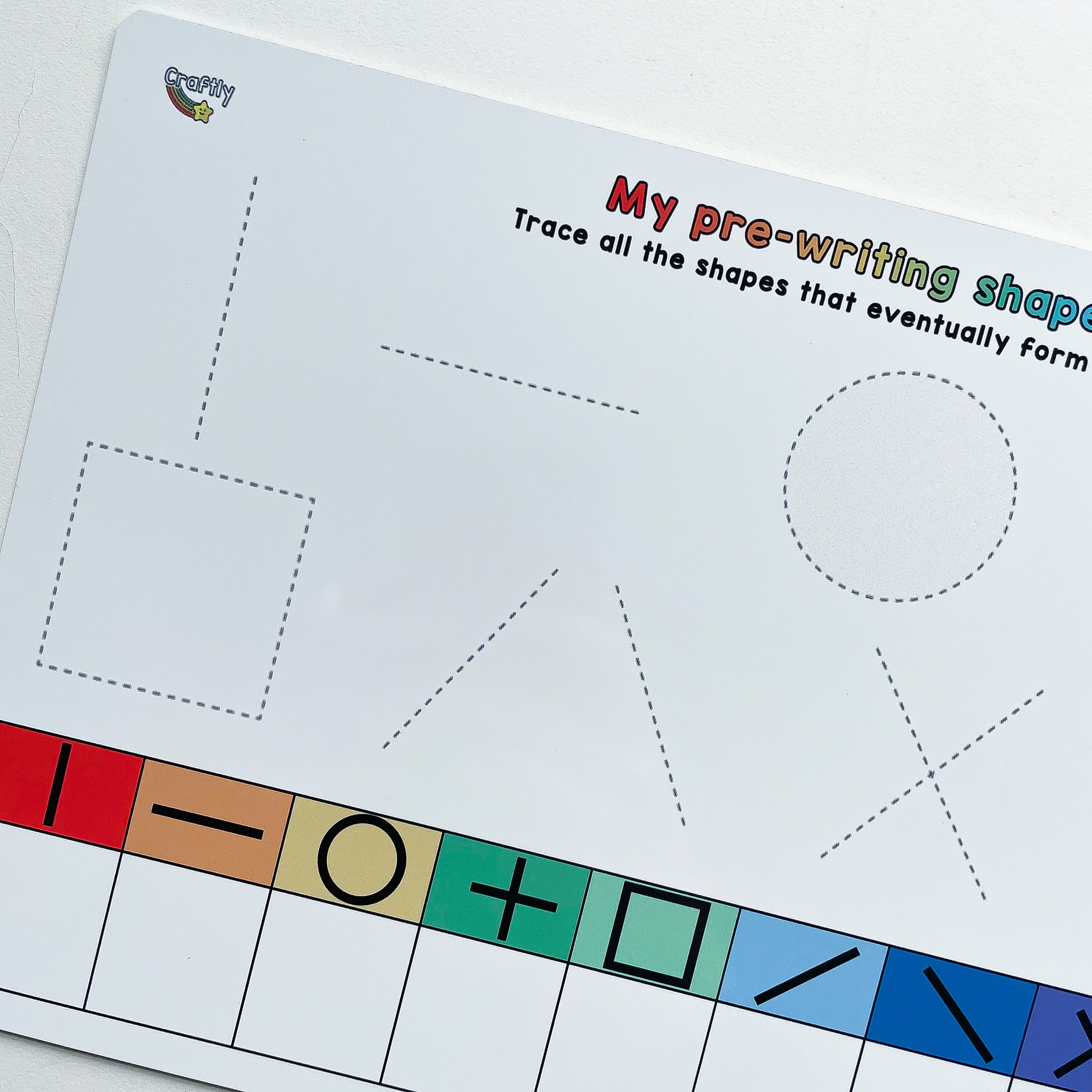 Prewriting Shapes Practice Whiteboard – Craftly Ltd