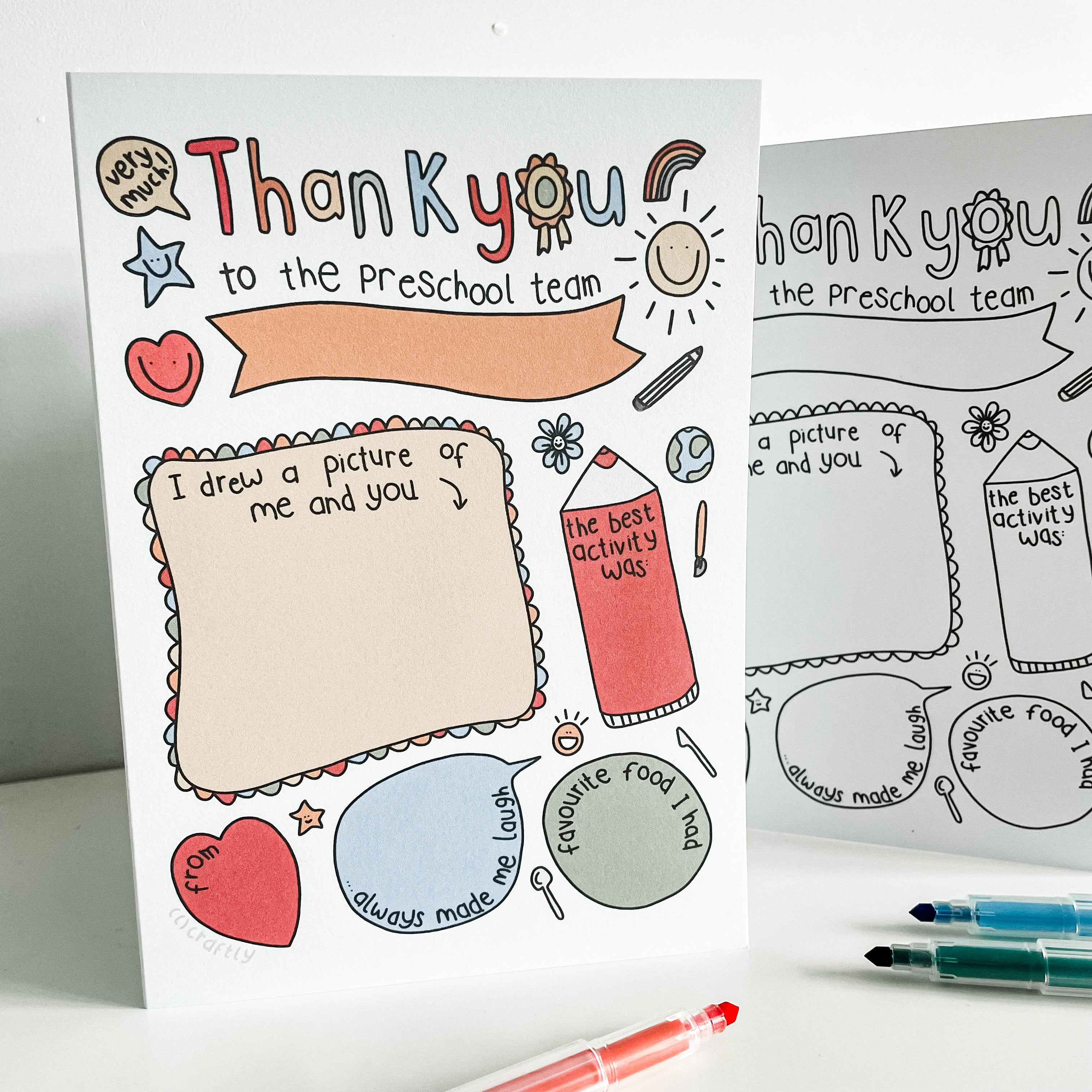 Thank you Preschool Card – Craftly Ltd
