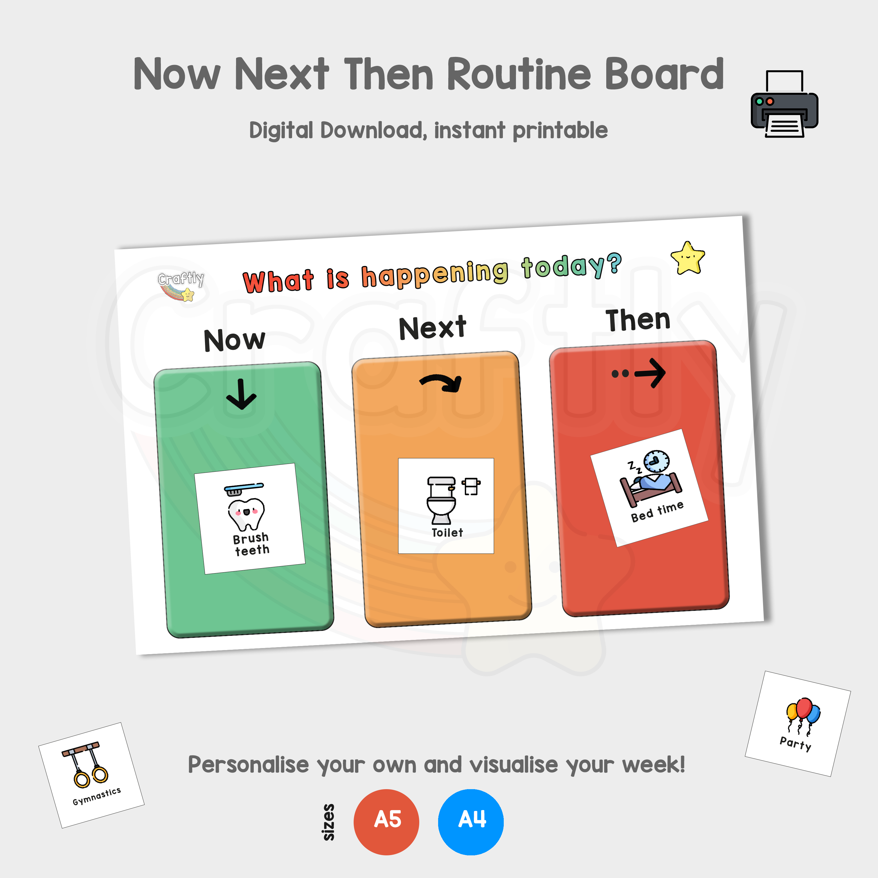PRINTABLE Now and Next Routine Board – Craftly Ltd