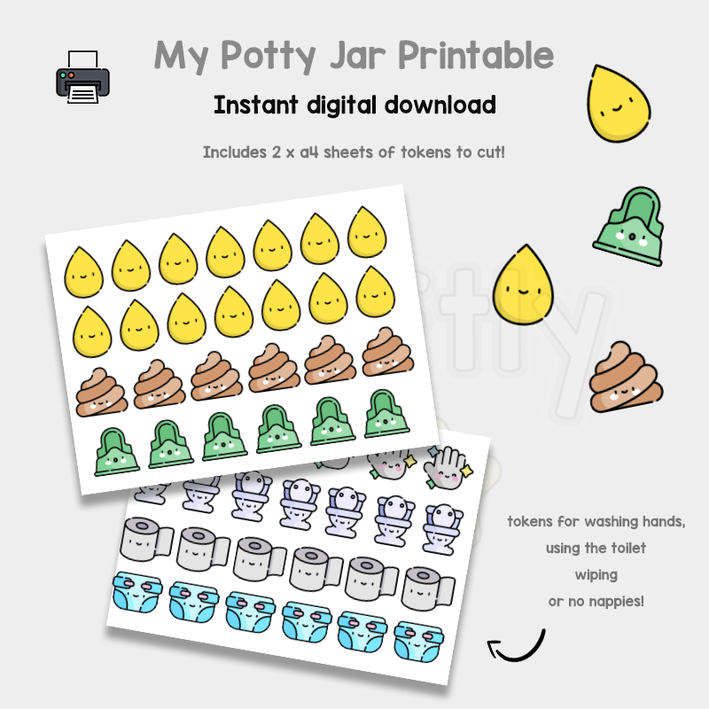 PRINTABLE Potty Training Jar – Craftly Ltd